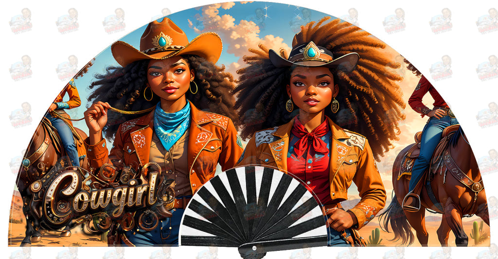 Cowgirl/Cowboy Clack Fan | Rockin' Vinyl Creations